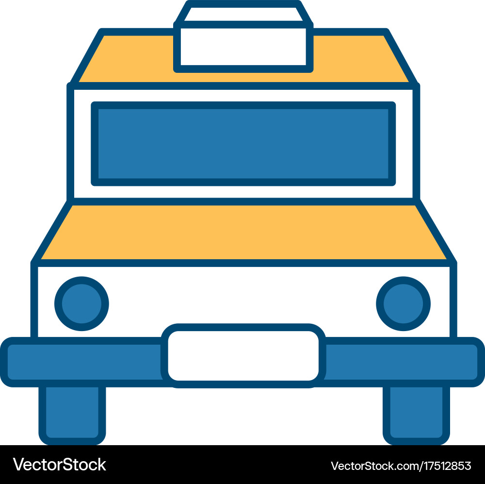 Taxi cab vehicle Royalty Free Vector Image - VectorStock