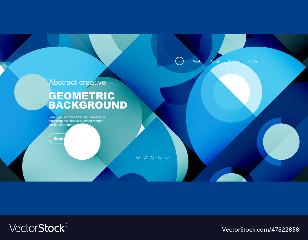 Abstract technology landing page background Vector Image