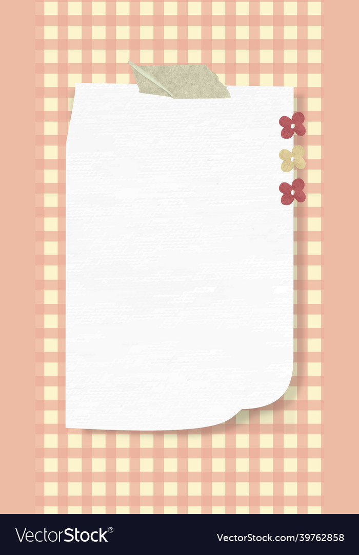 Aesthetic Paper Note Background Wallpaper Vector Image