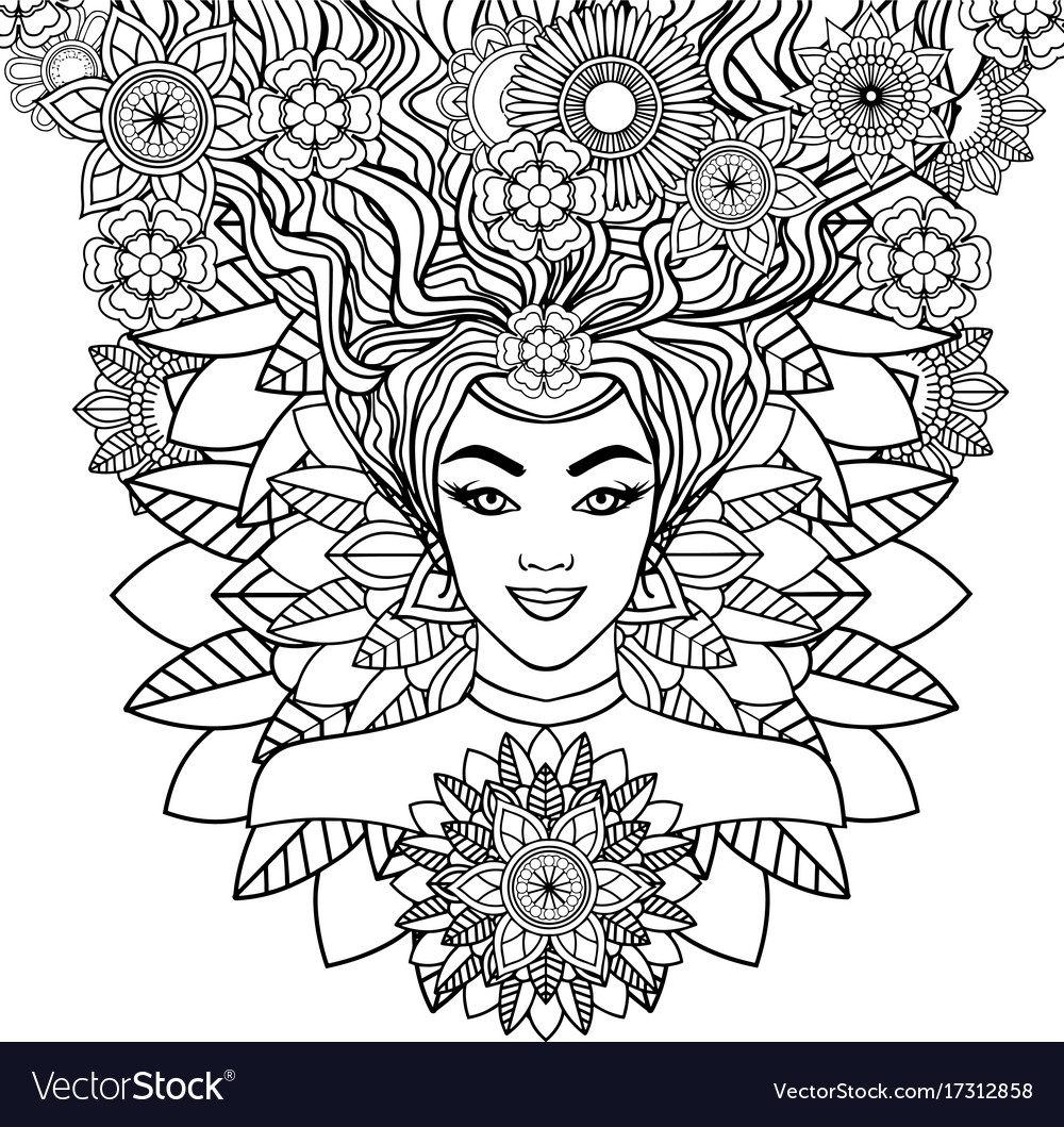 Beautiful woman on a white background Royalty Free Vector