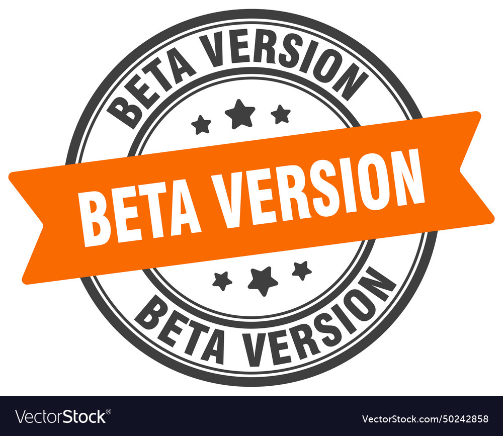 Beta version stamp label Royalty Free Vector Image