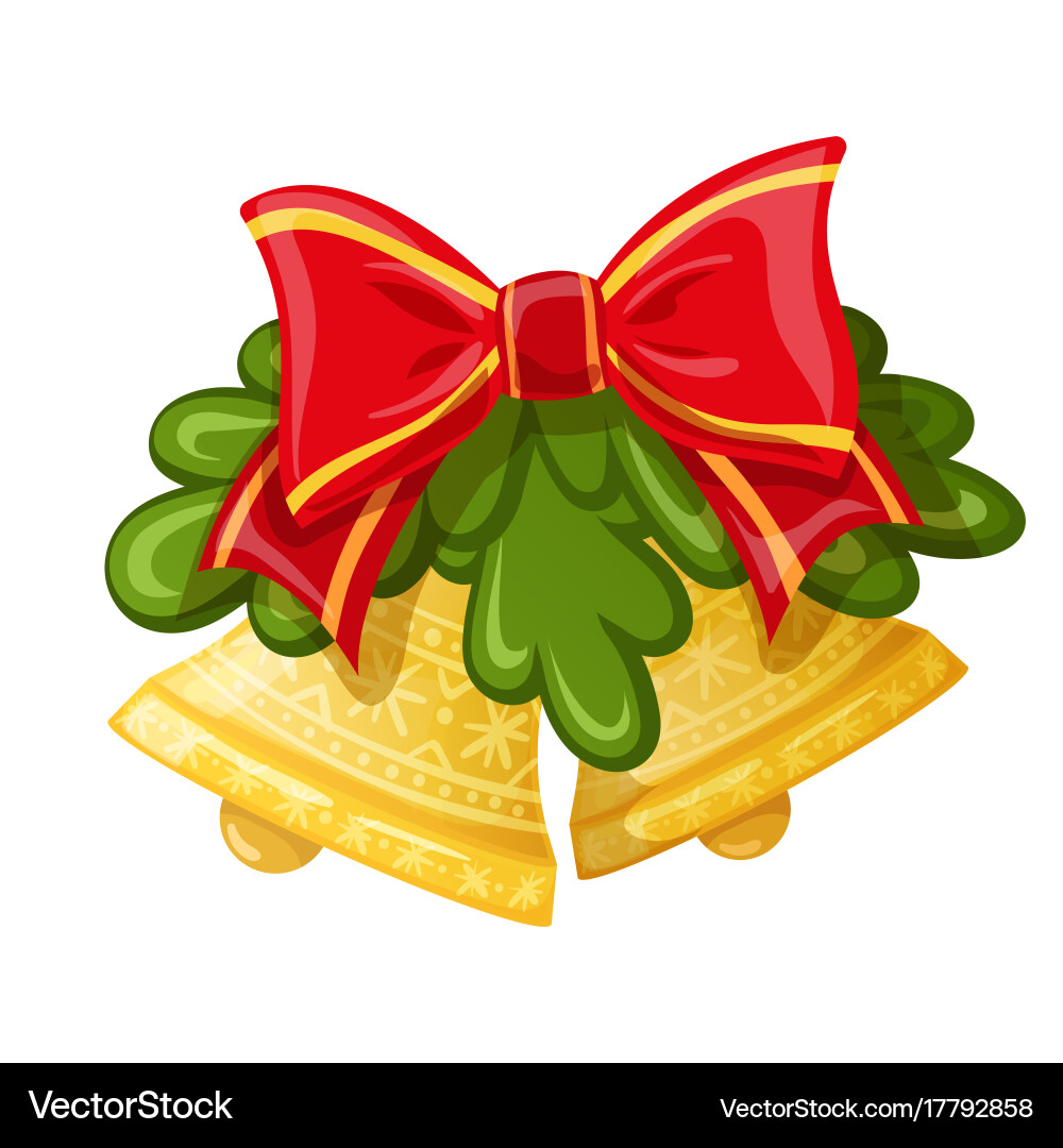 Colorful christmas bells Royalty Free Vector Image