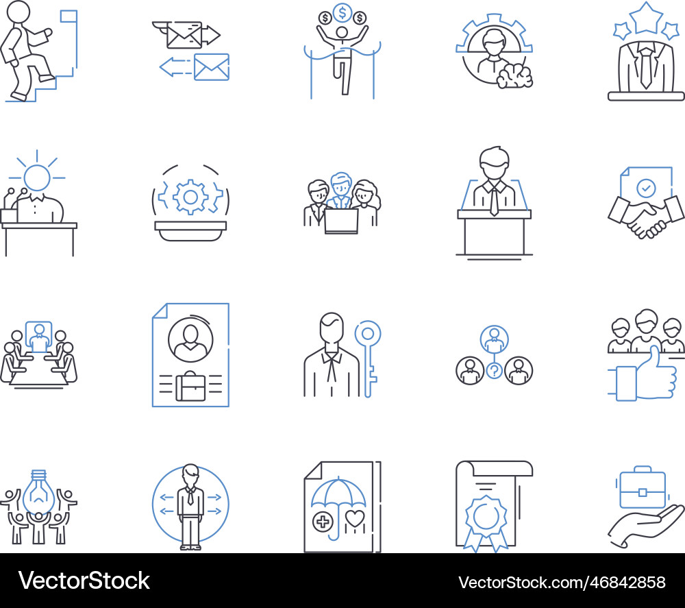 Direction line icons collection guidance path Vector Image