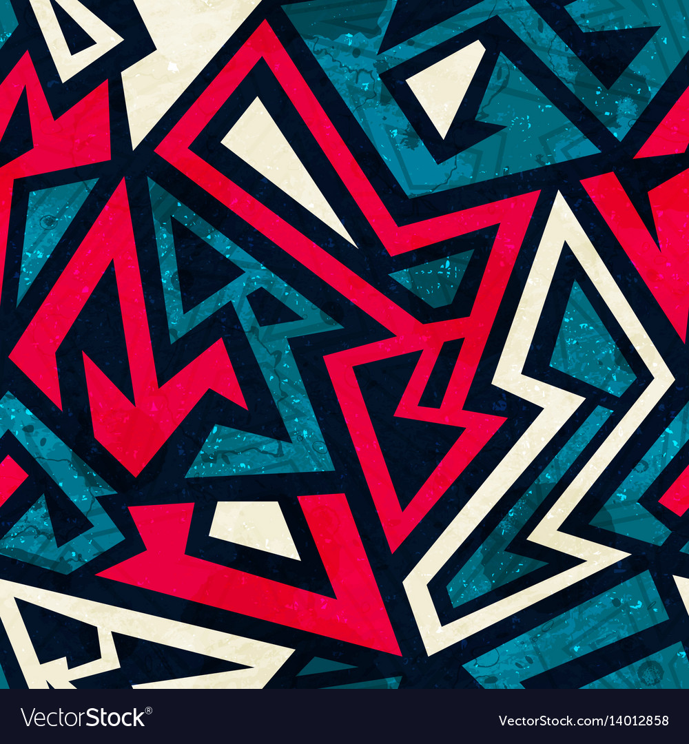 Graffiti seamless pattern Royalty Free Vector Image