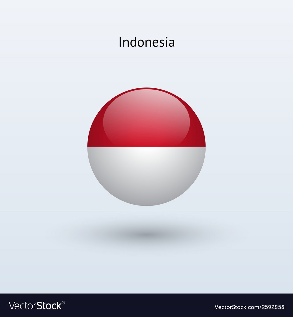 Indonesia round flag Royalty Free Vector Image Indonesia round flag Royalty Free Vector Image