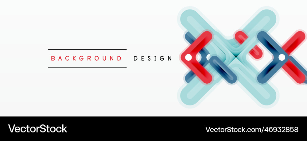 Minimal geometric background cross line design Vector Image