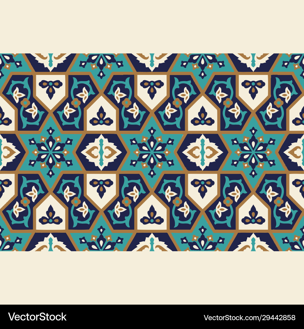 New arabesque islamic illumination for mosque Vector Image