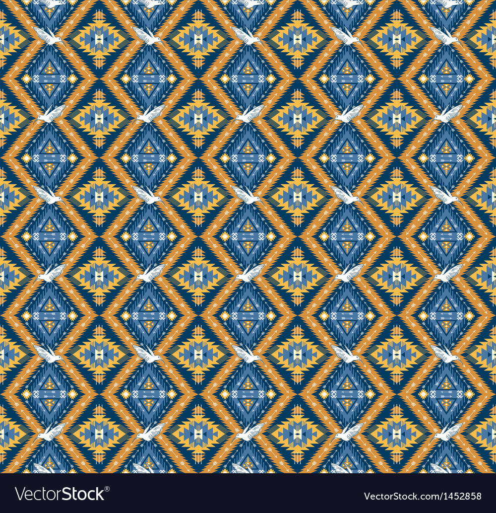 Seamless colorful aztec pattern Royalty Free Vector Image