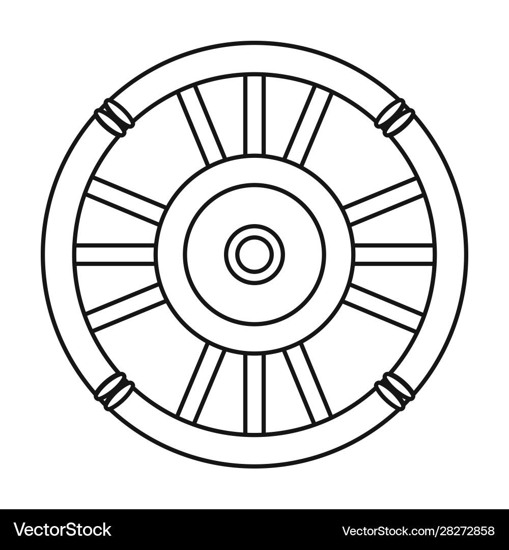 Wheel cart iconline icon Royalty Free Vector Image