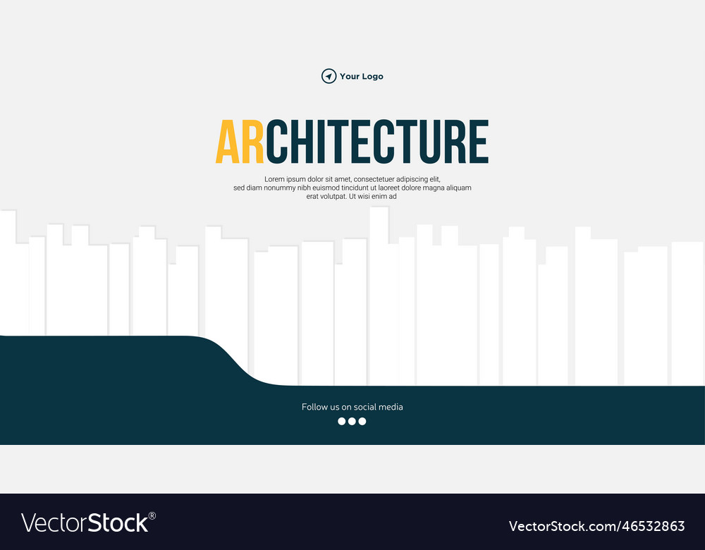 Architecture landscape banner design Royalty Free Vector