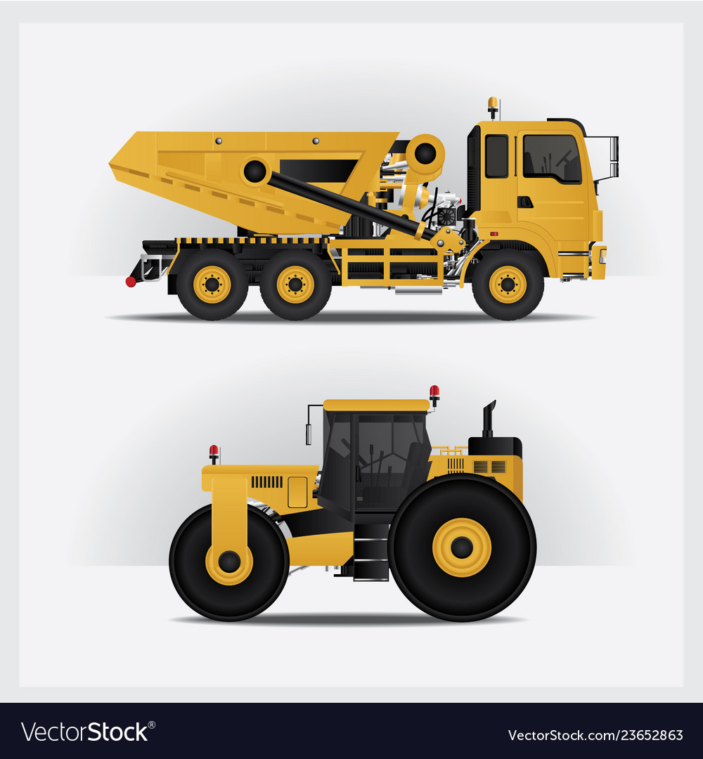 Construction vehicles Royalty Free Vector Image
