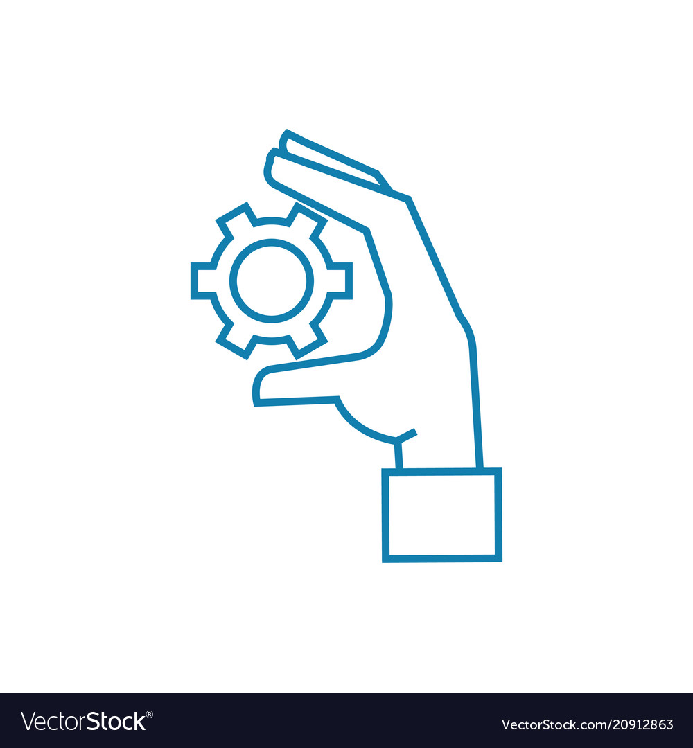Control over situation linear icon concept Vector Image