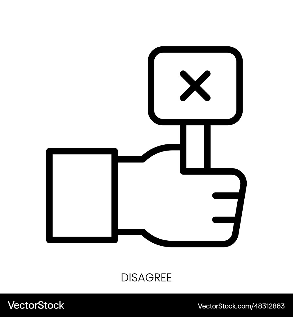 Disagree icon line art style design isolated Vector Image