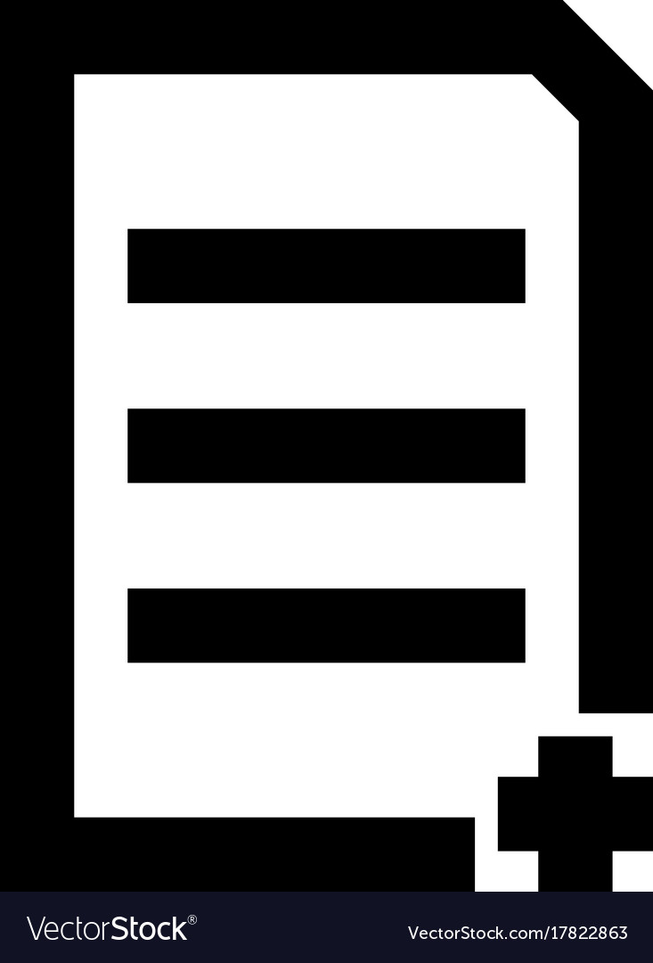 Document sheet add Royalty Free Vector Image - VectorStock