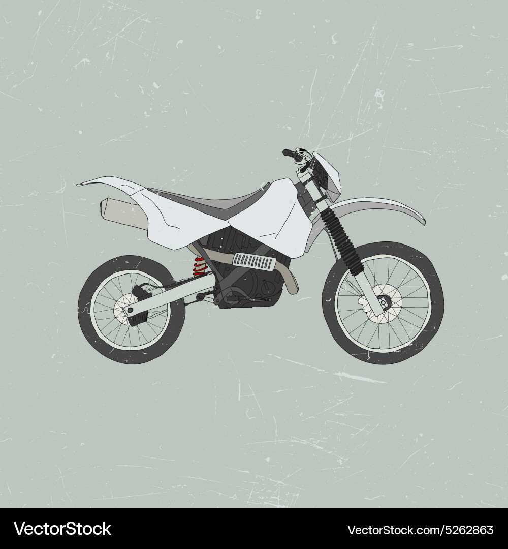 Enduro bike motocross Royalty Free Vector Image