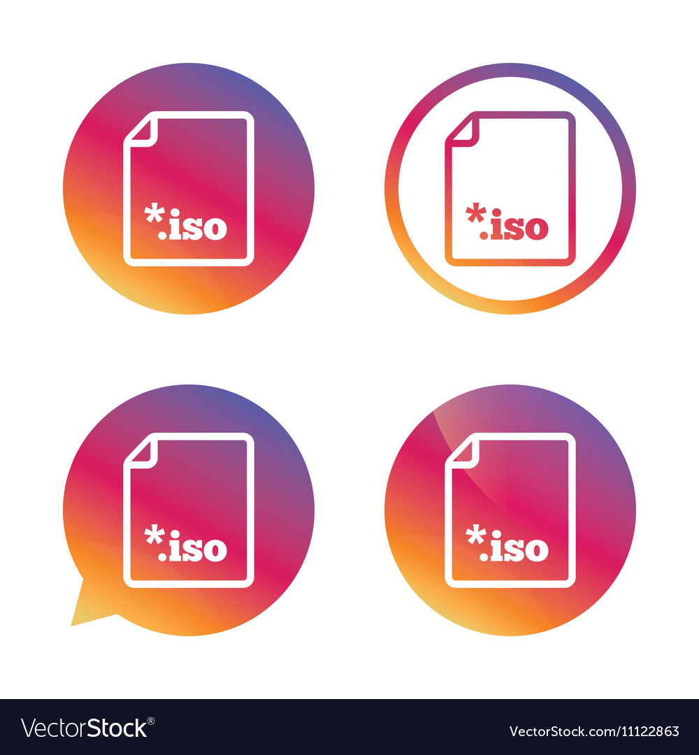 File iso icon download virtual drive Royalty Free Vector