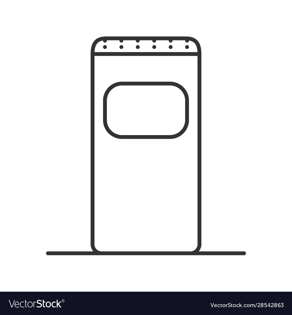 Garbage bin linear icon Royalty Free Vector Image Garbage bin linear icon Royalty Free Vector Image