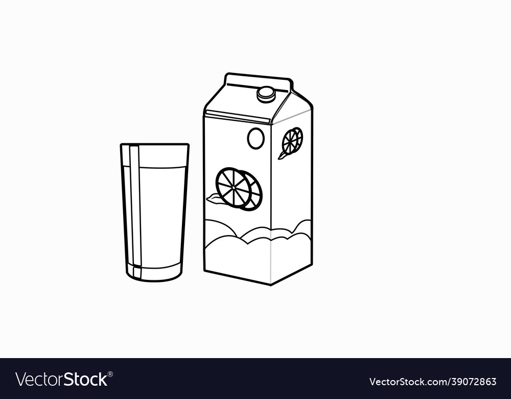 Juice box Royalty Free Vector Image - VectorStock