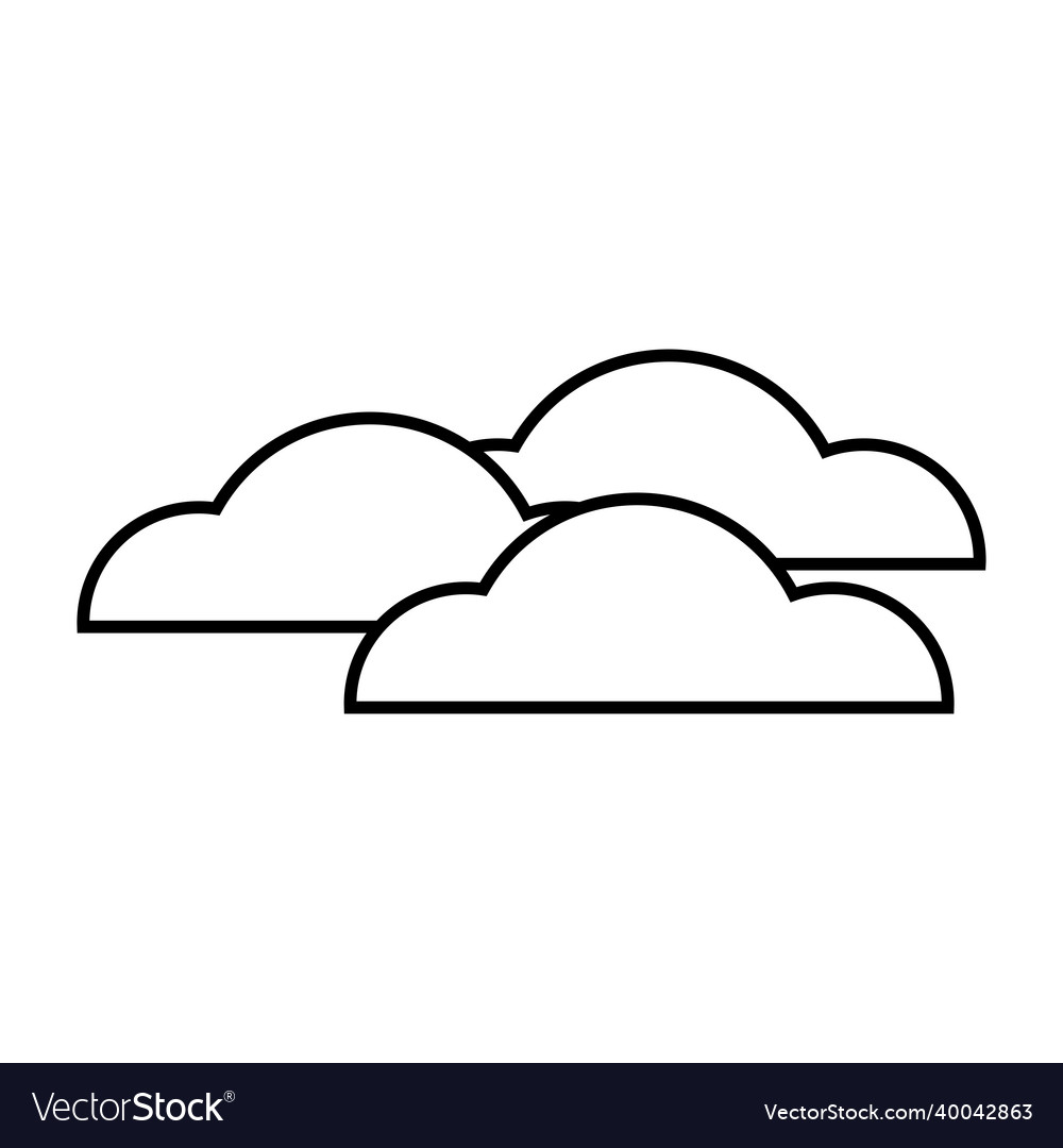 Linear clouds sky Royalty Free Vector Image - VectorStock