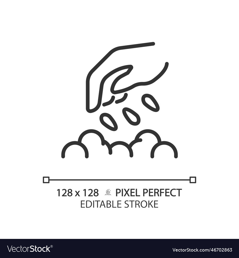 Seeding linear icon Royalty Free Vector Image - VectorStock