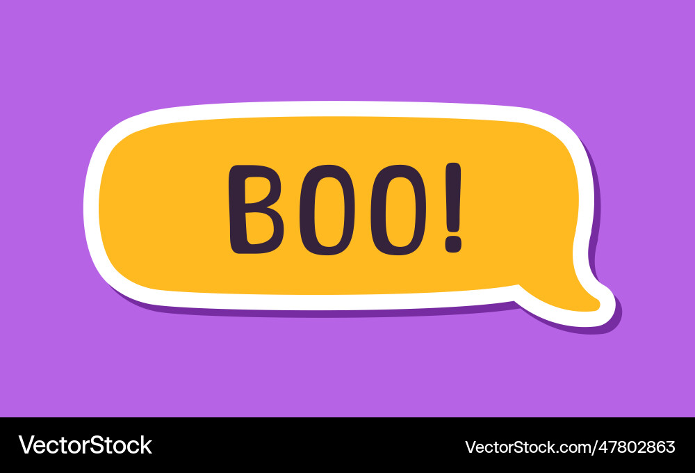 Speech bubble with text boo digital sticker sound Vector Image