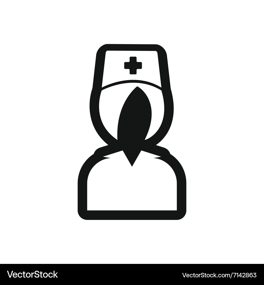 Stylish black and white icon medical worker Vector Image