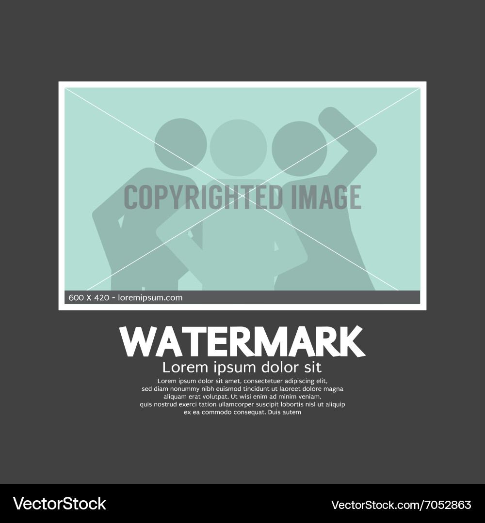 Watermark sign on photo Royalty Free Vector Image