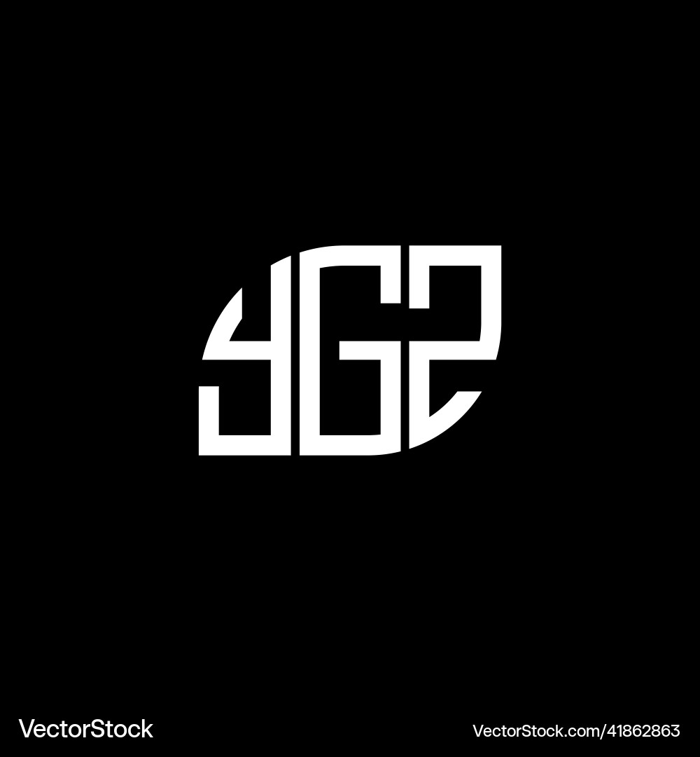 Ygz letter logo design on black background Vector Image
