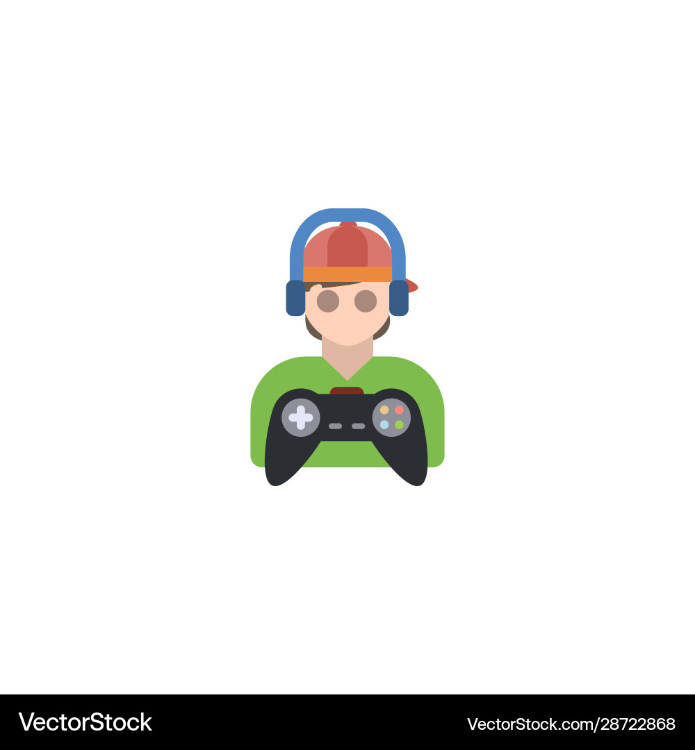 Gamer creative icon from gaming icons collection Vector Image