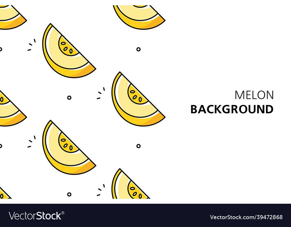 Melon background Royalty Free Vector Image - VectorStock
