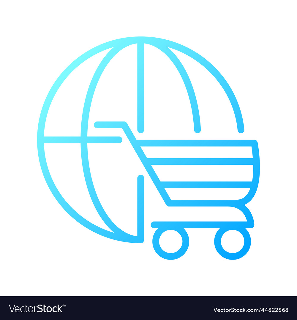 Online shopping pixel perfect gradient linear icon