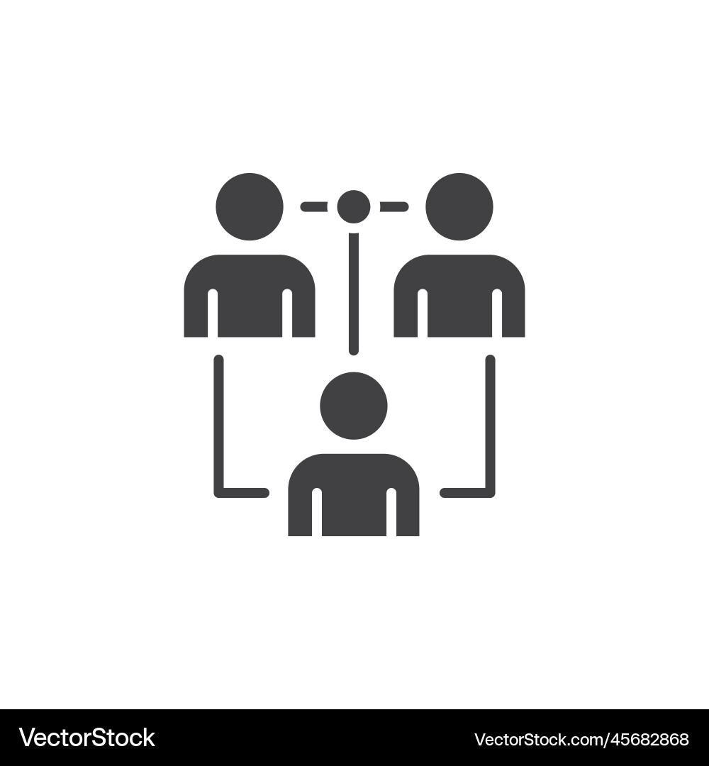 People management icon glyph sign for mobile Vector Image