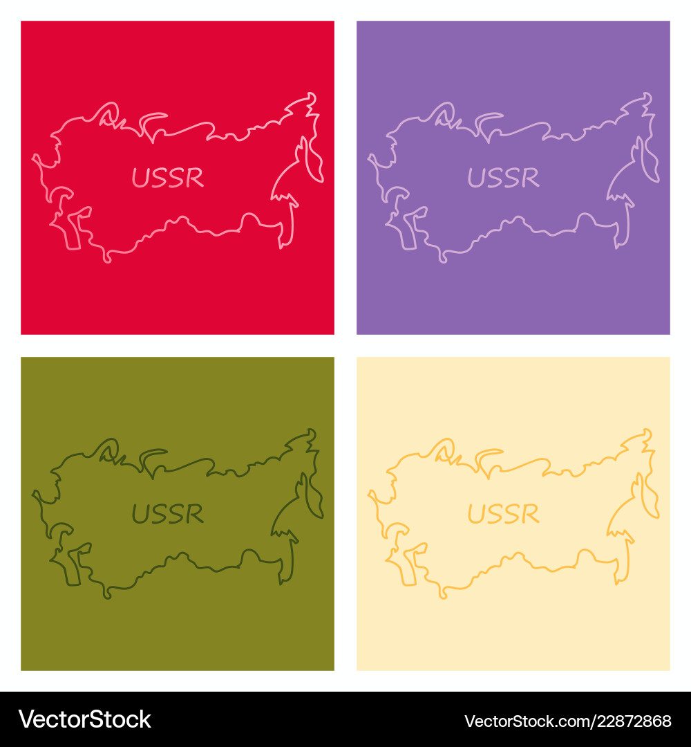Territory of the soviet union isolated Royalty Free Vector