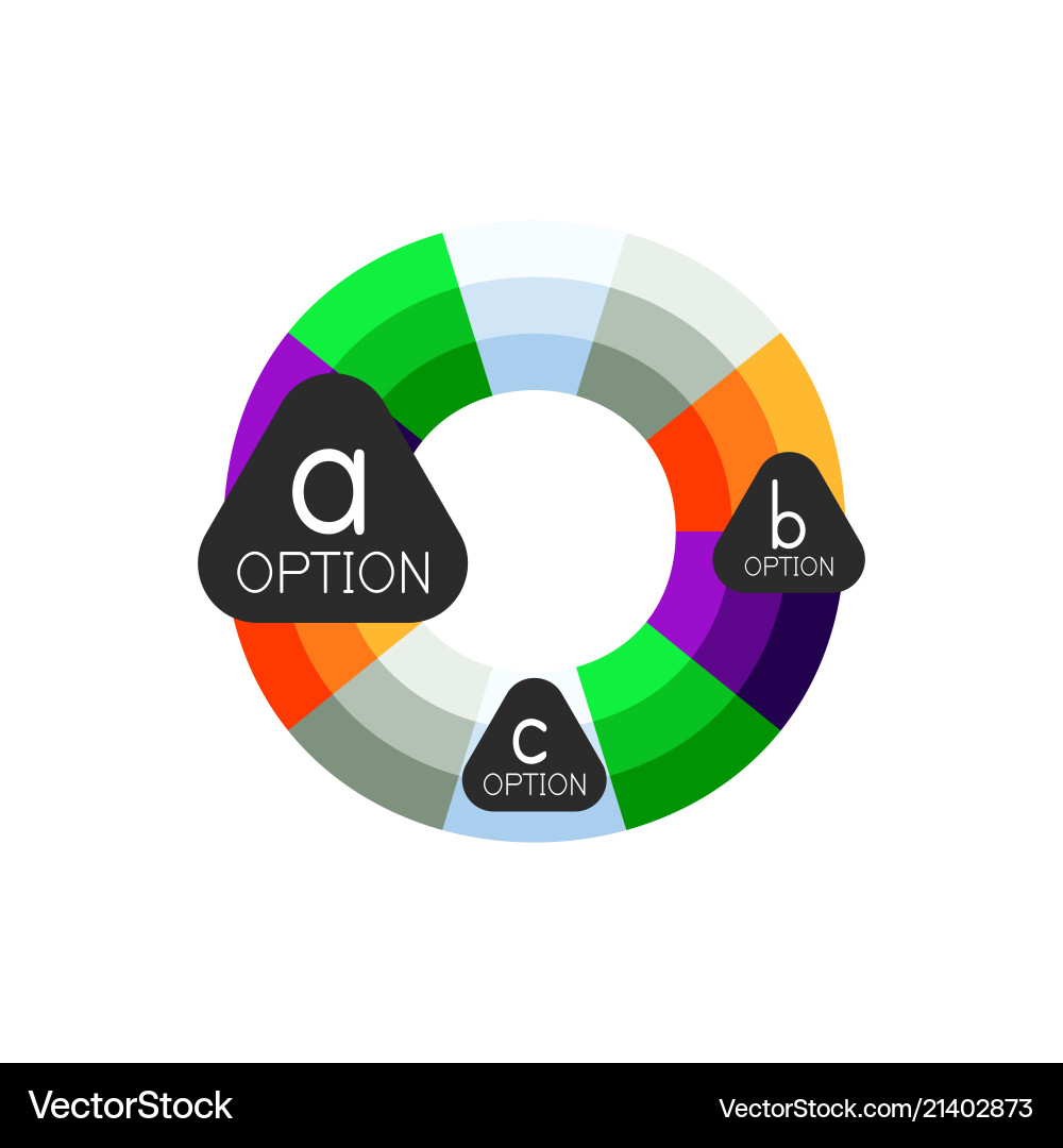 Abstract colorful geometric option infographics Vector Image