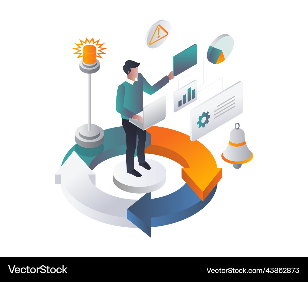 Business continuity and disaster recovery Vector Image
