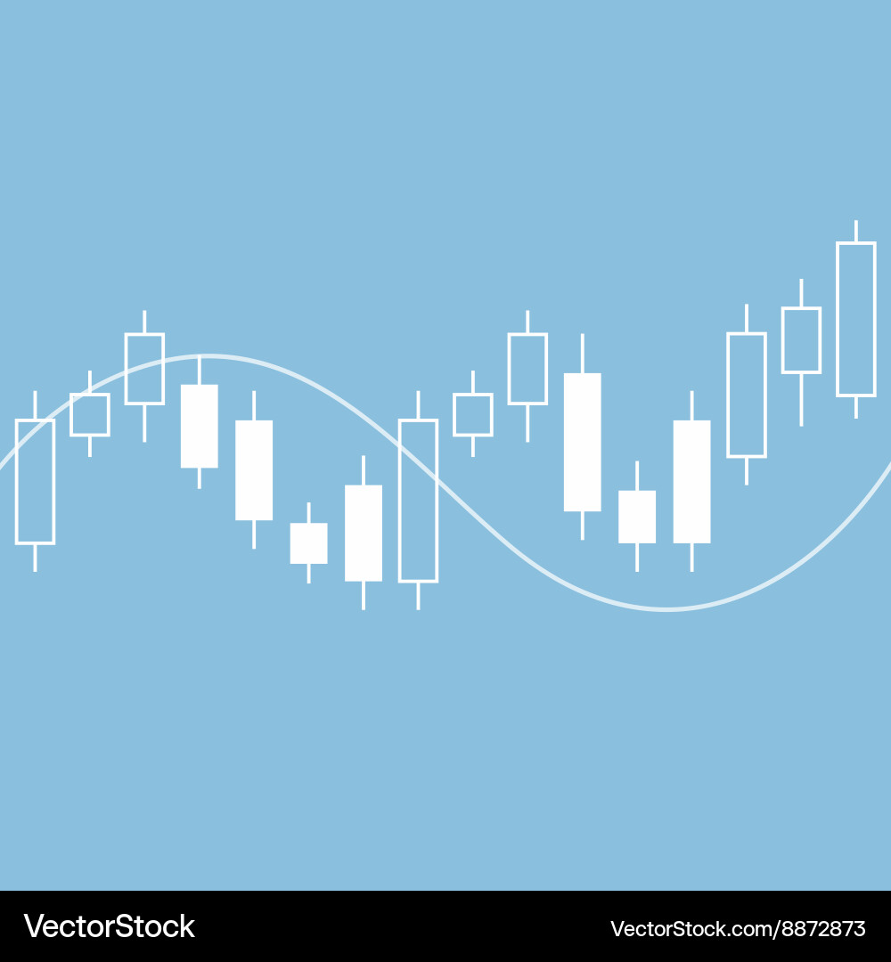 Candle stick graph chart stock market Royalty Free Vector
