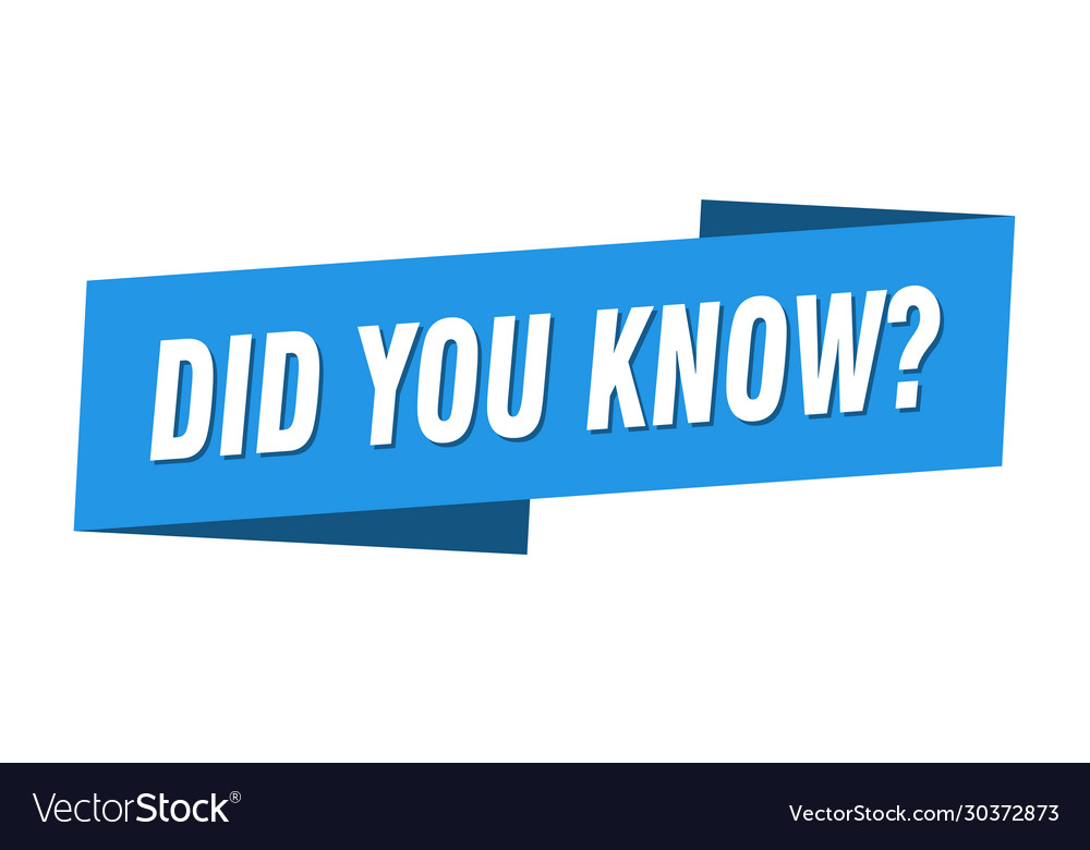 Did you know banner template ribbon Royalty Free Vector Did you know banner template ribbon Royalty Free Vector