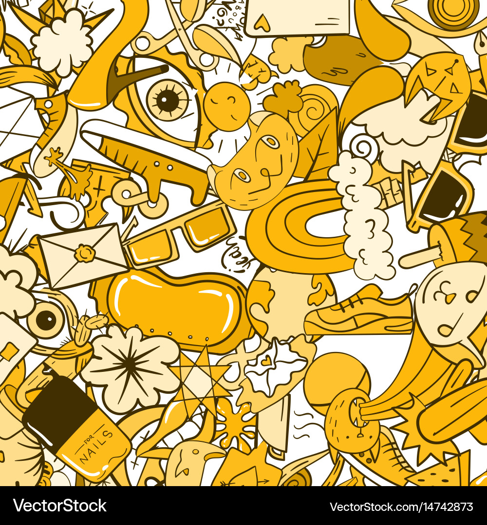 Graffiti pattern with urban lifestyle line icons Vector Image