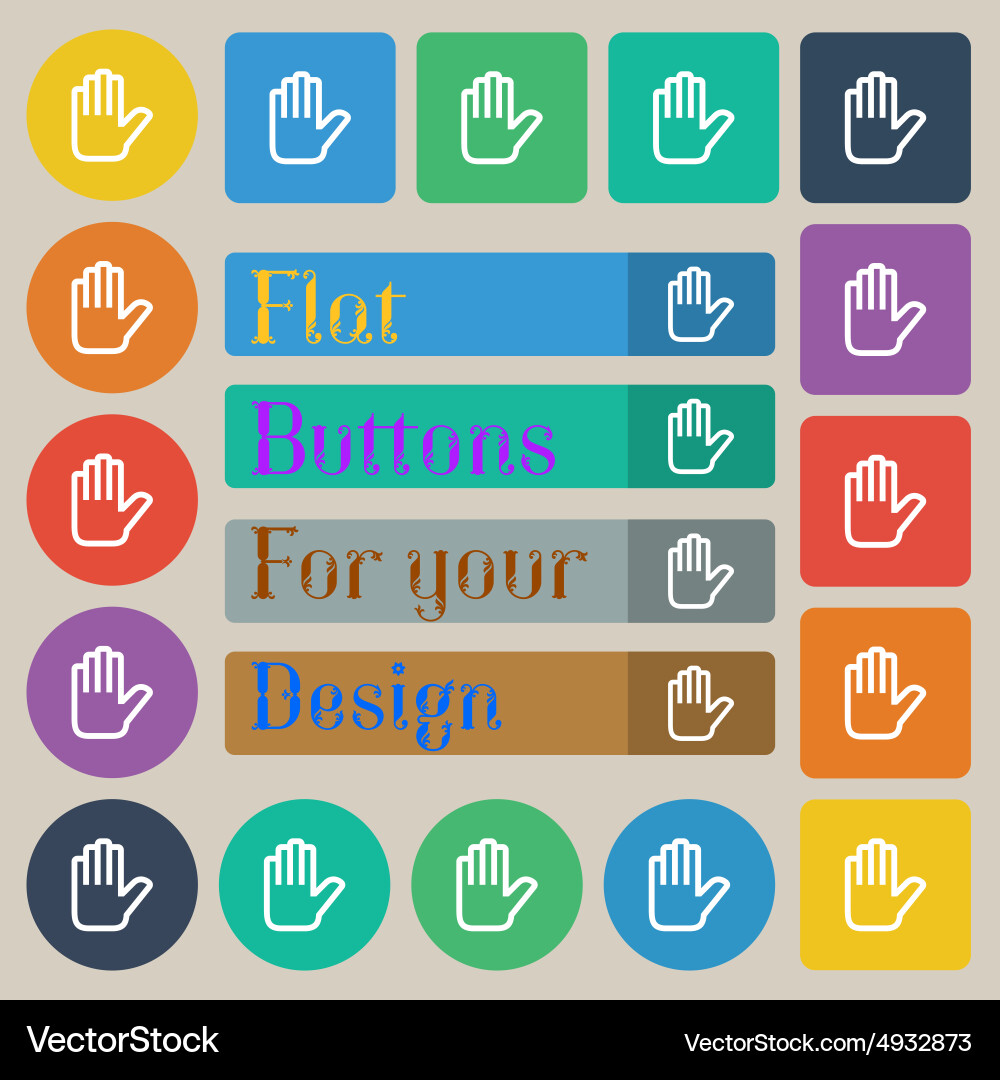 Hand print stop Royalty Free Vector Image - VectorStock