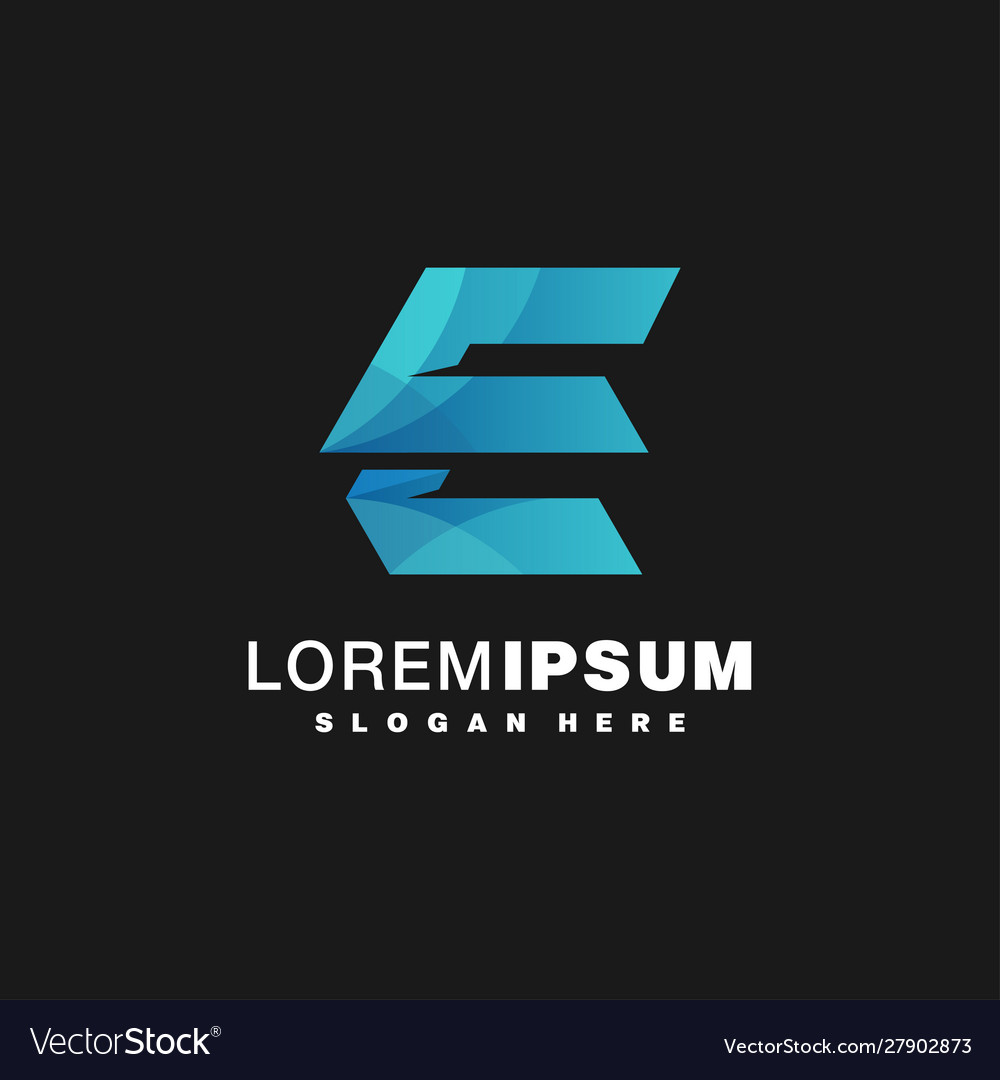 Letter e design template Royalty Free Vector Image