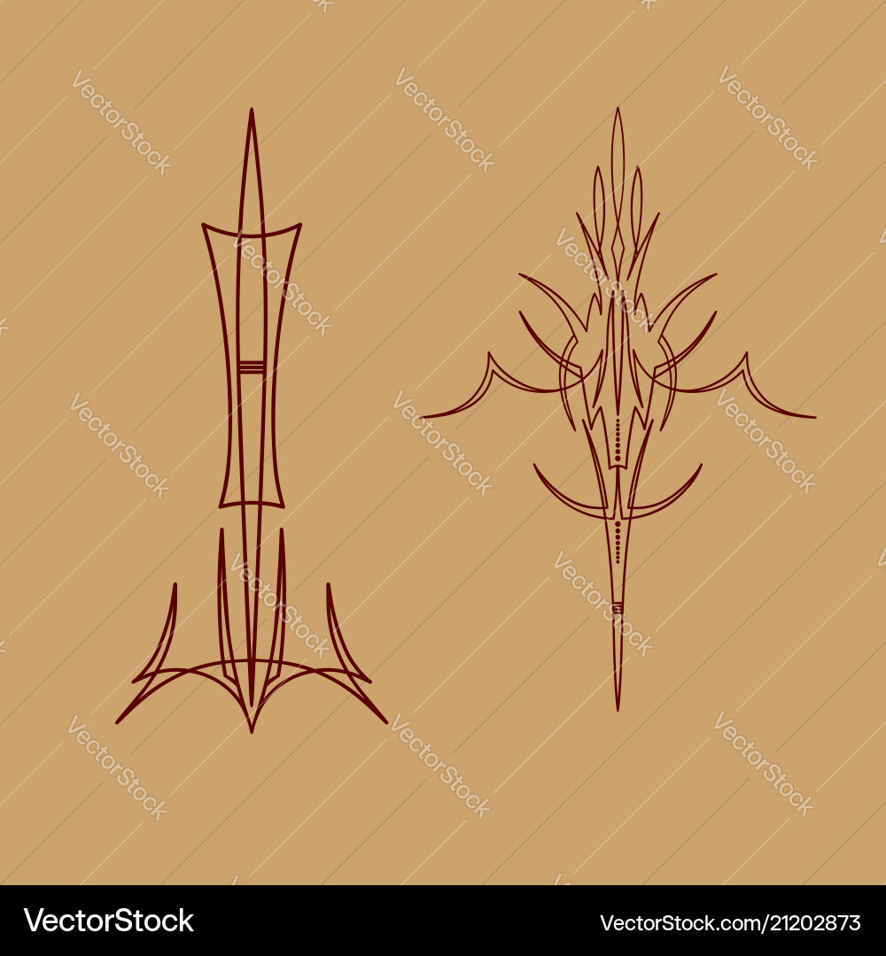 Pinstripe graphics car racing vehicle graphics Vector Image