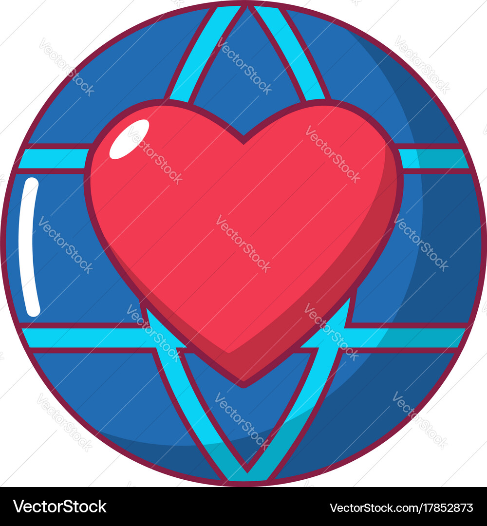 Planet heart icon cartoon style Royalty Free Vector Image