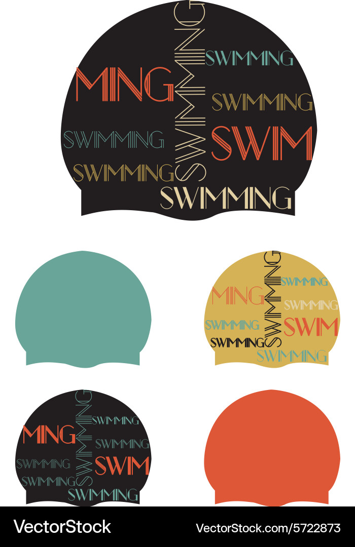 Professional swimming equipment set in fl Vector Image