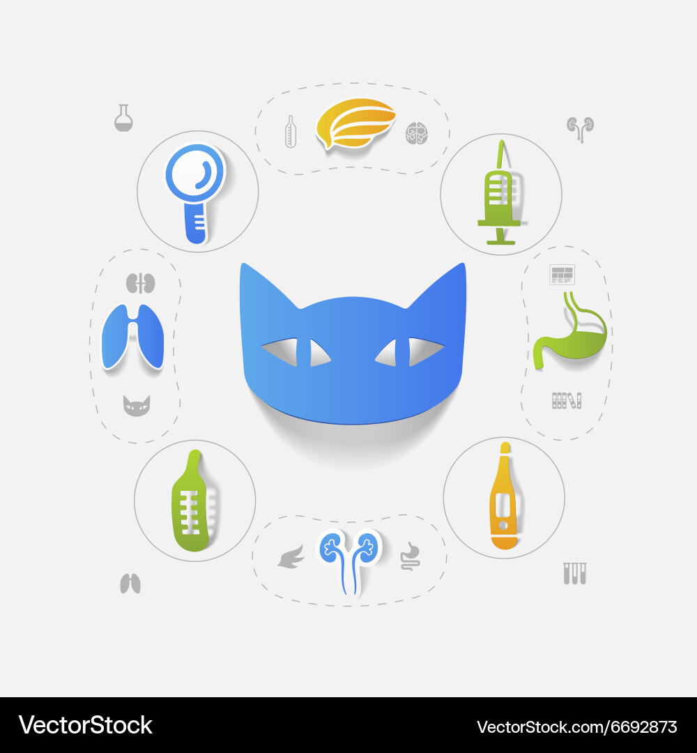 Set of veterinary icons Royalty Free Vector Image