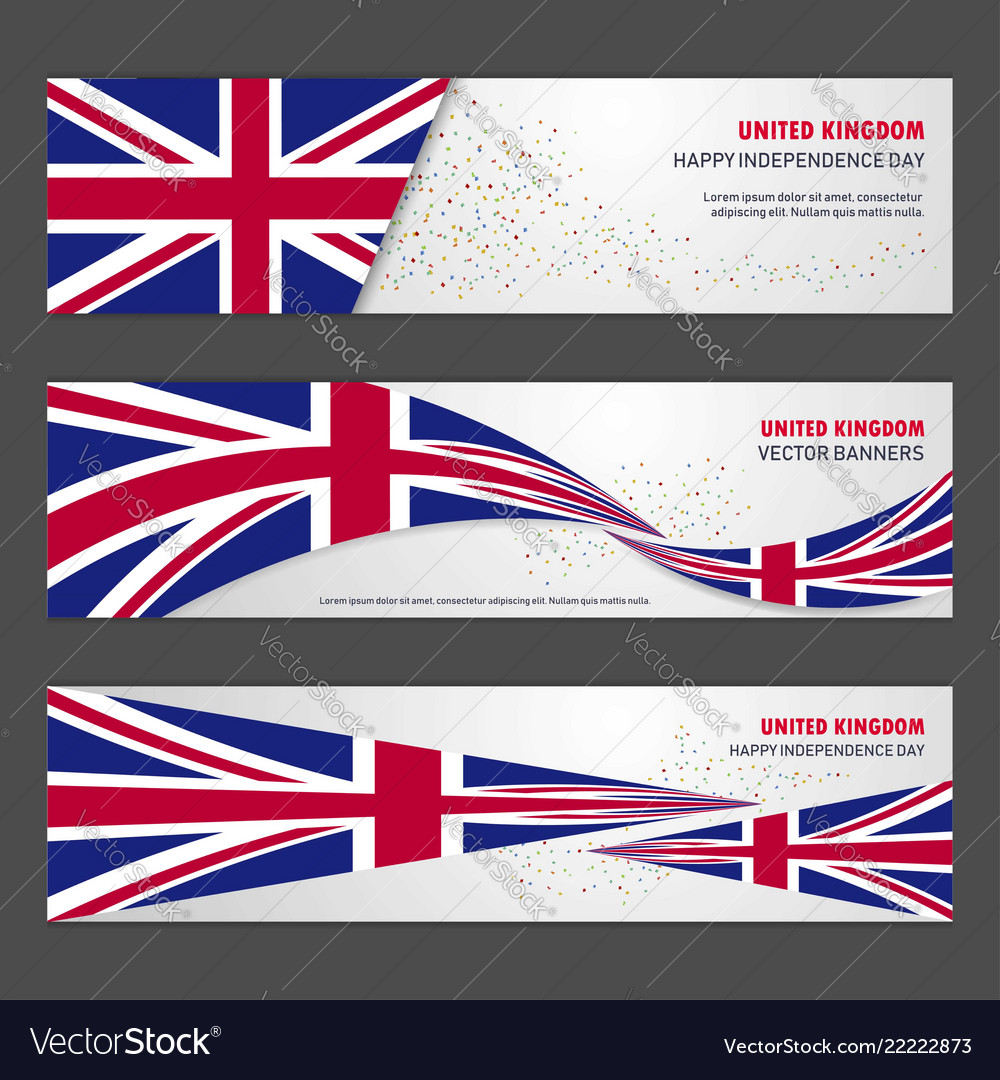 United kingdom independence day abstract Vector Image