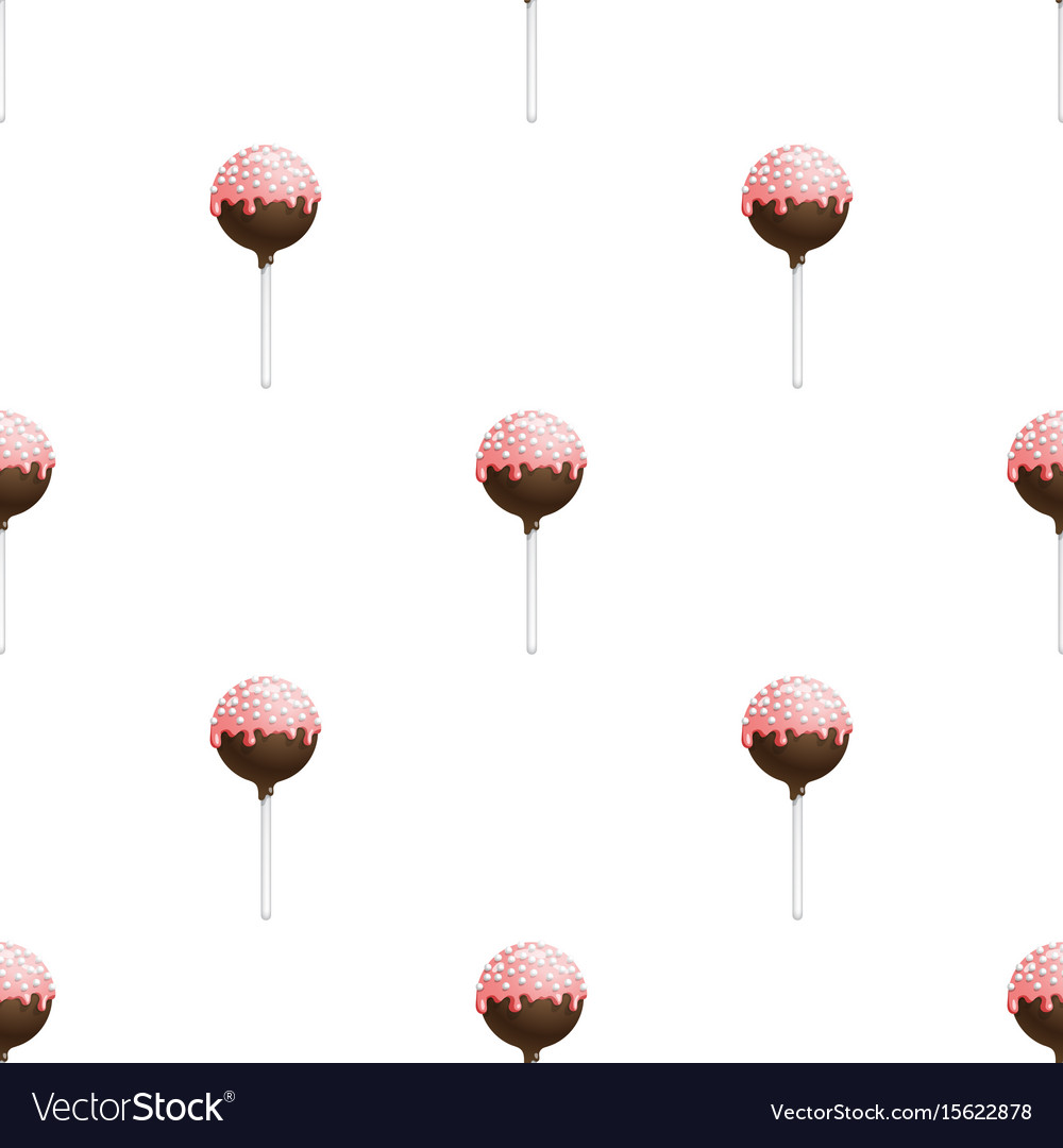 Cake pops seamless pattern Royalty Free Vector Image