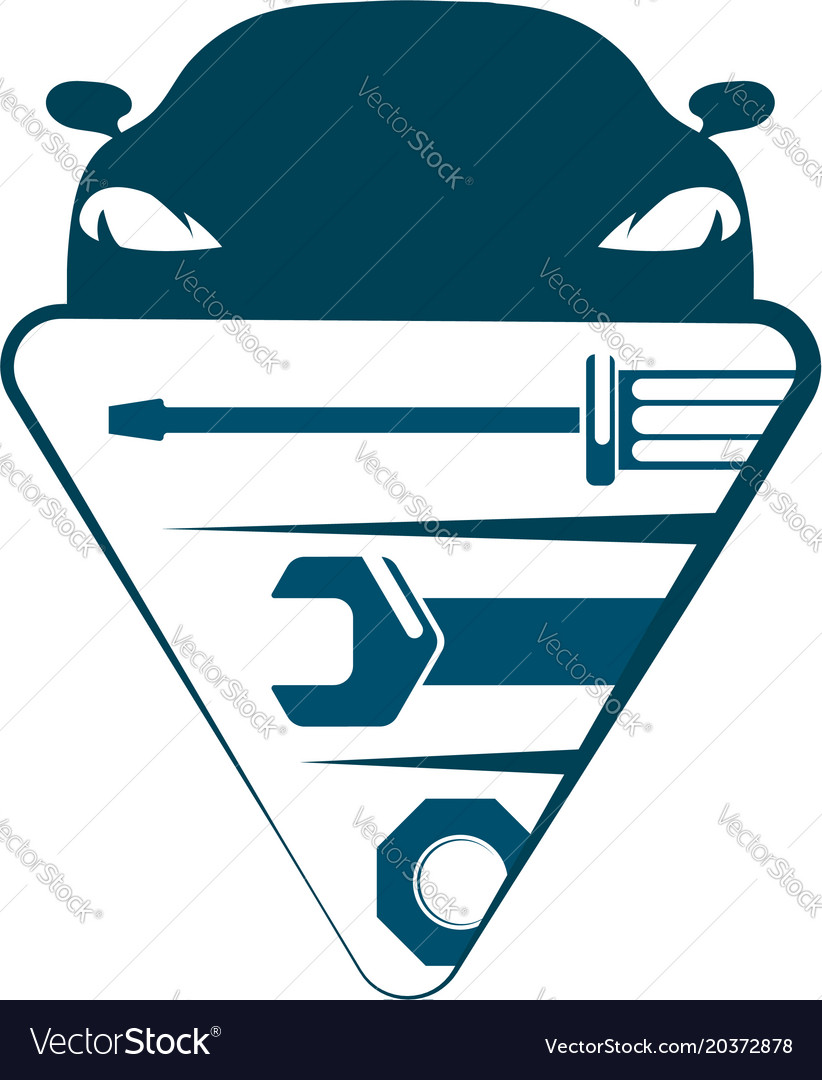 Car service with a tool Royalty Free Vector Image