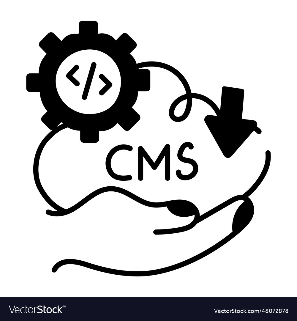 Cms development Royalty Free Vector Image - VectorStock
