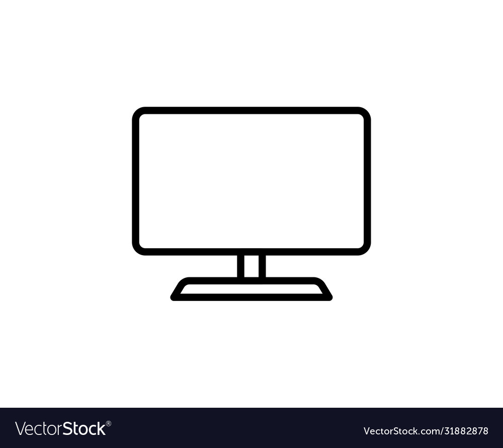 Computer line icon Royalty Free Vector Image - VectorStock