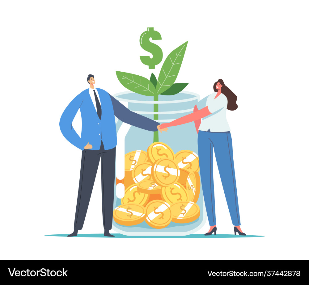 Finance help mutual fund business concept office Vector Image